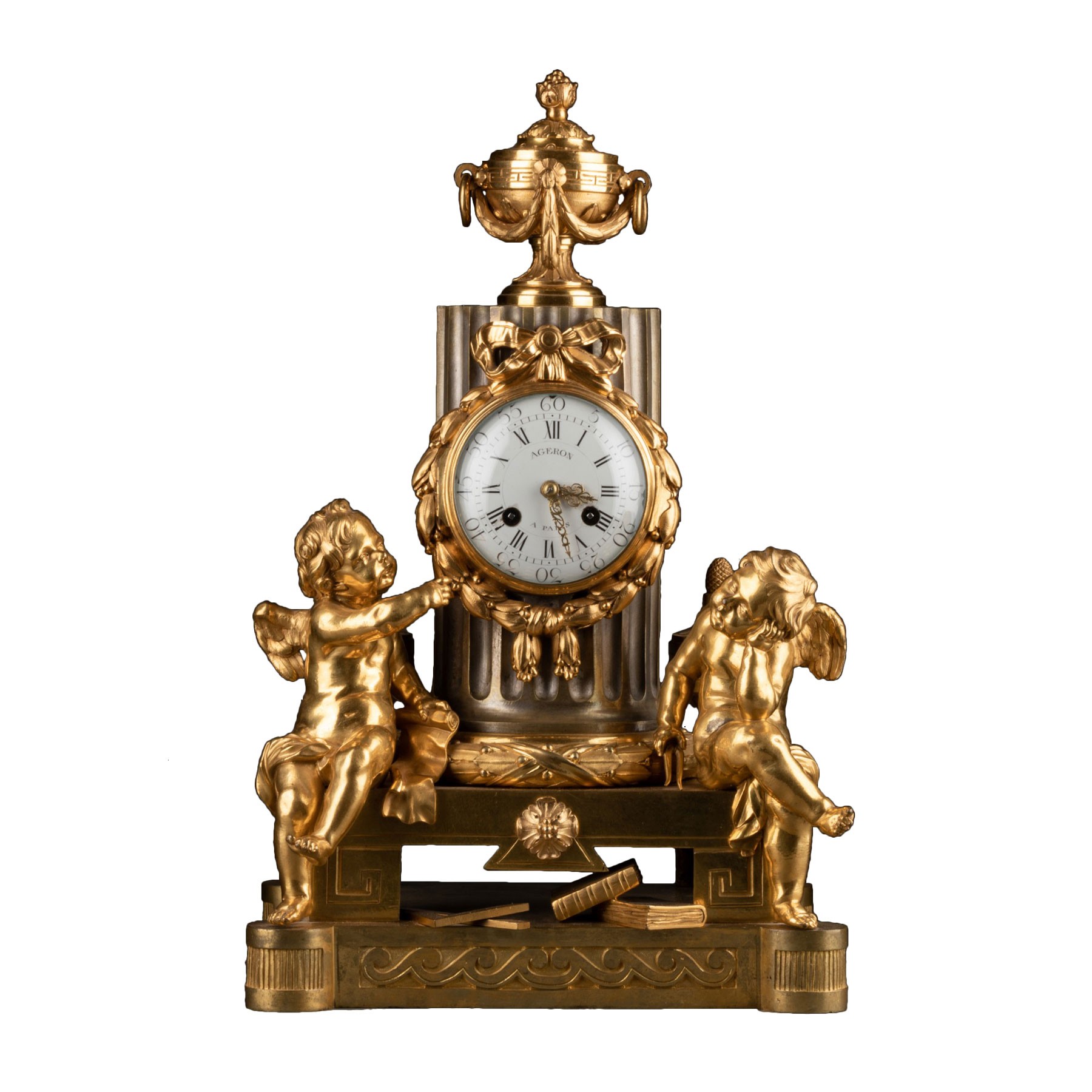 Column Clock Of Study And Science By Osmond Paris Around 1770 Ref 99757 Column Clock Of Study And Science By Osmond Paris Around 1770 Ref 99757