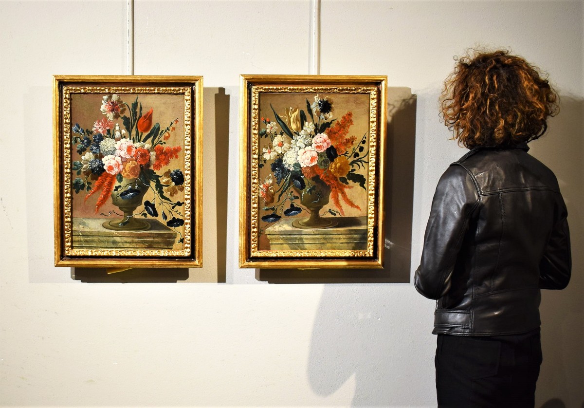 "Couple Still Lifes of Flowers" Master of Guardeschi Flowers, Venezia ...