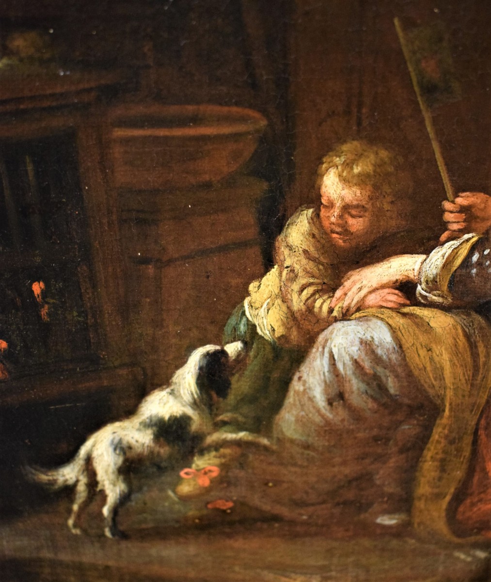 Interior with toilet scene -- workshop of David Teniers II the Younger ...