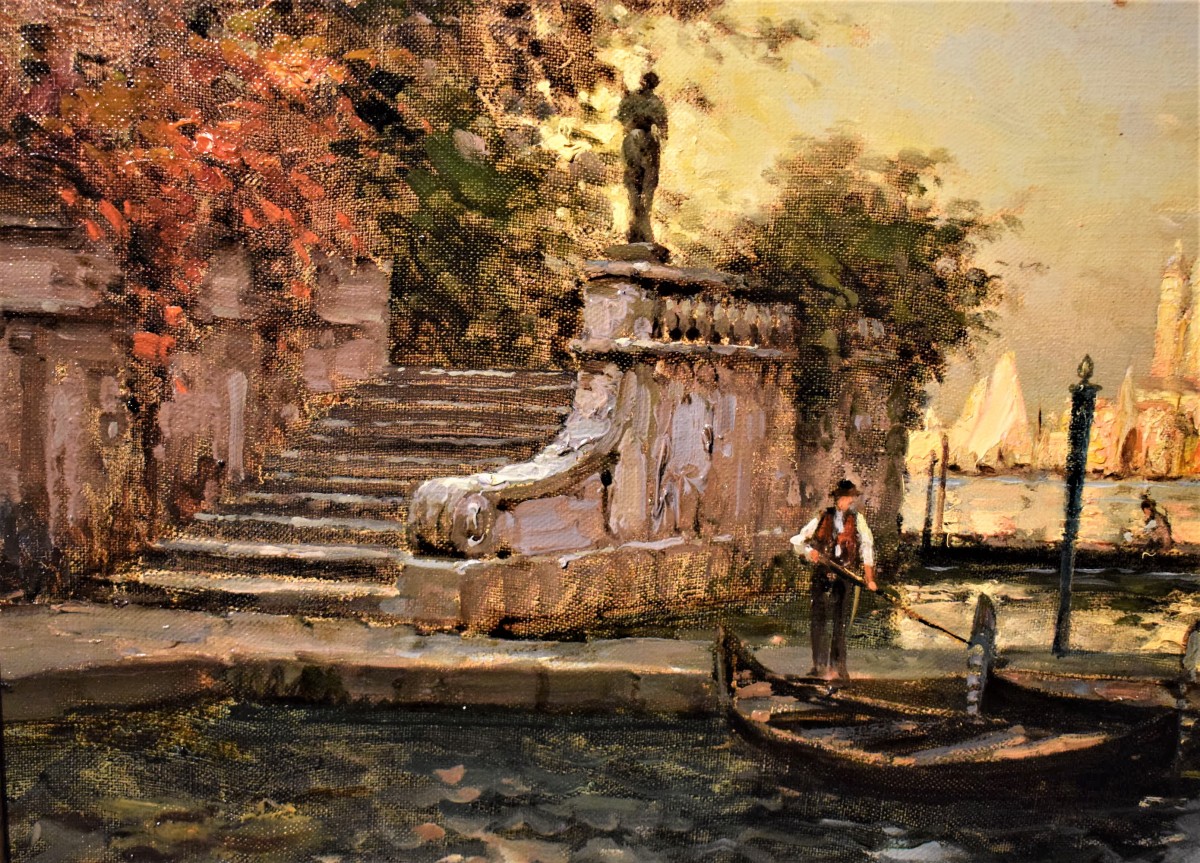 Antoine Bouvard (1870 -1956) - Pair of beatiful Venetian views - Ref.104143