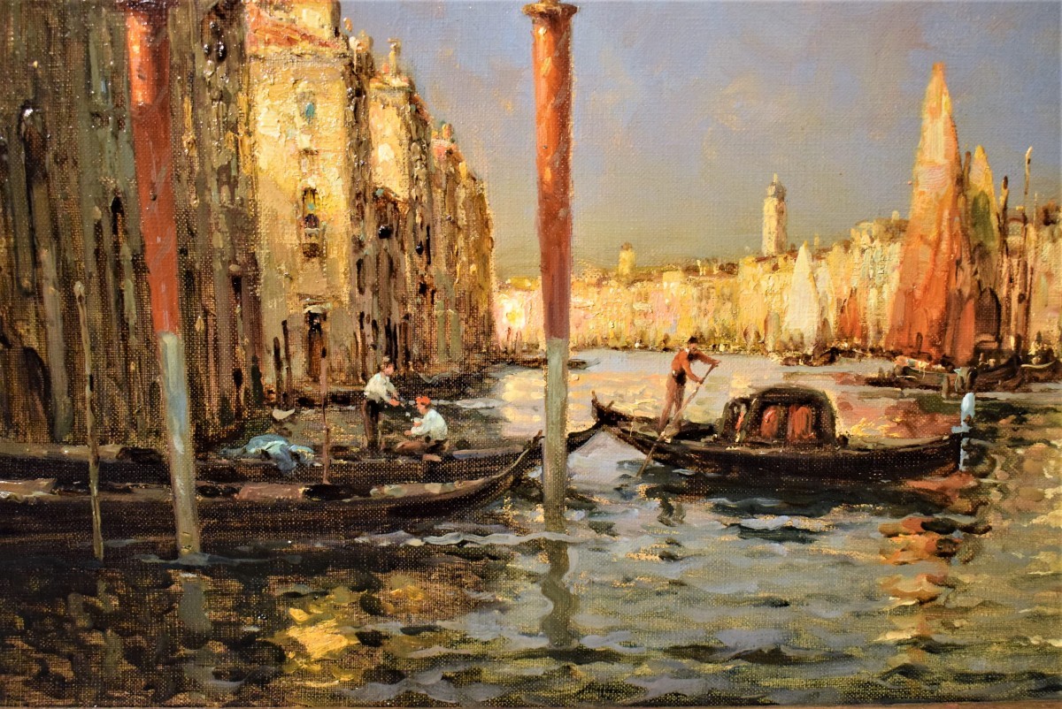 Antoine Bouvard (1870 -1956) - Pair of beatiful Venetian views - Ref.104143
