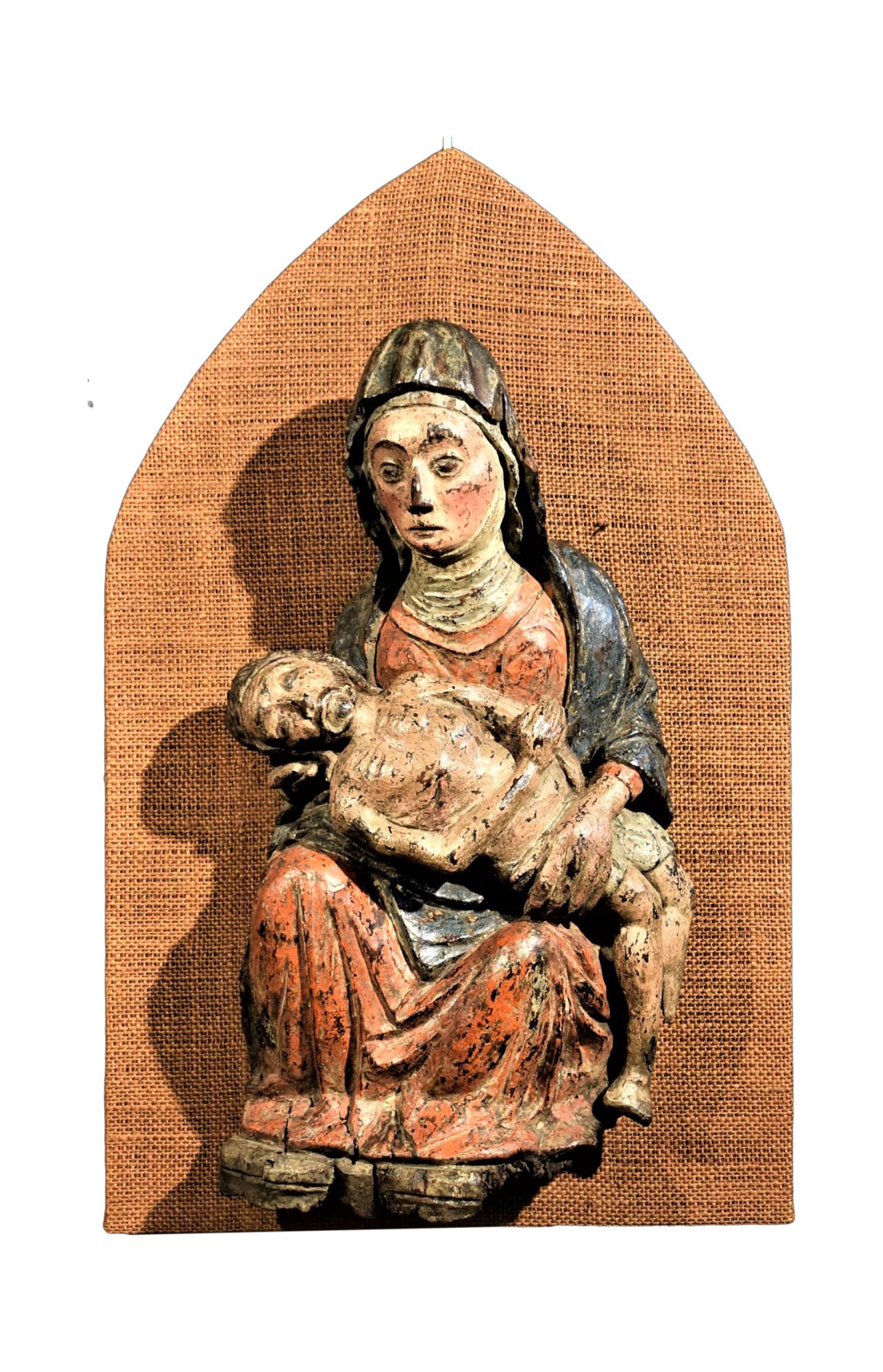 Polychrome wooden "la Pietà" - early 15th century - Ref.104378