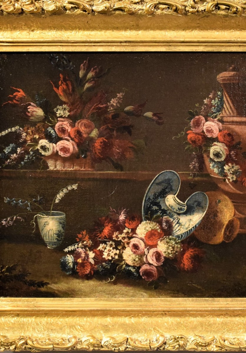 Still life with flower pots - Gaspare López (1677- 1732) - Ref.104614