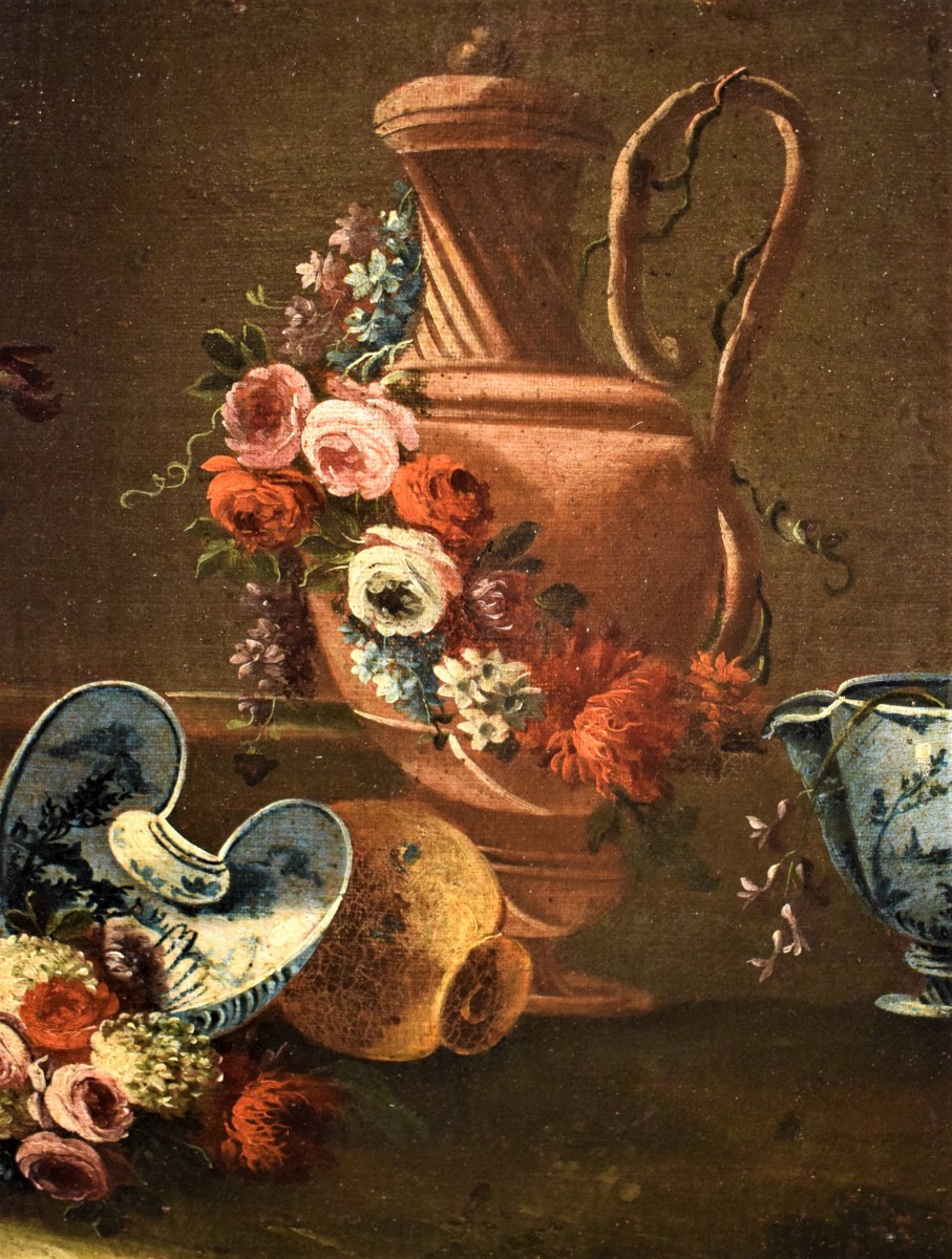 Still life with flower pots - Gaspare López (1677- 1732) - Ref.104614