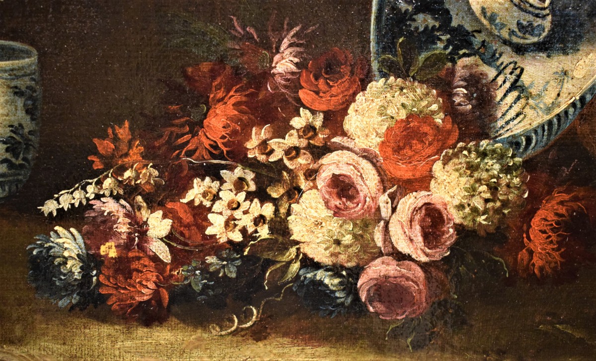 Still life with flower pots - Gaspare López (1677- 1732) - Ref.104614