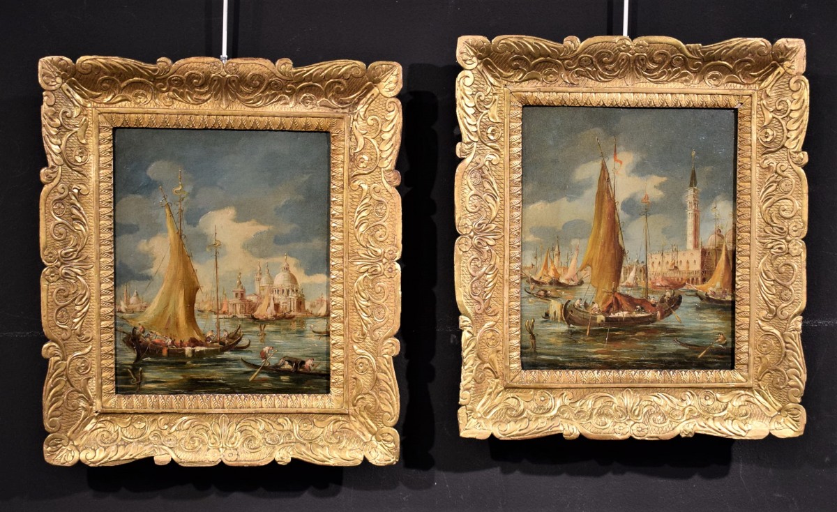 Giuseppe Ponga (1856 - 1925) - Paire de vues de Venise - XIXe siècle ...