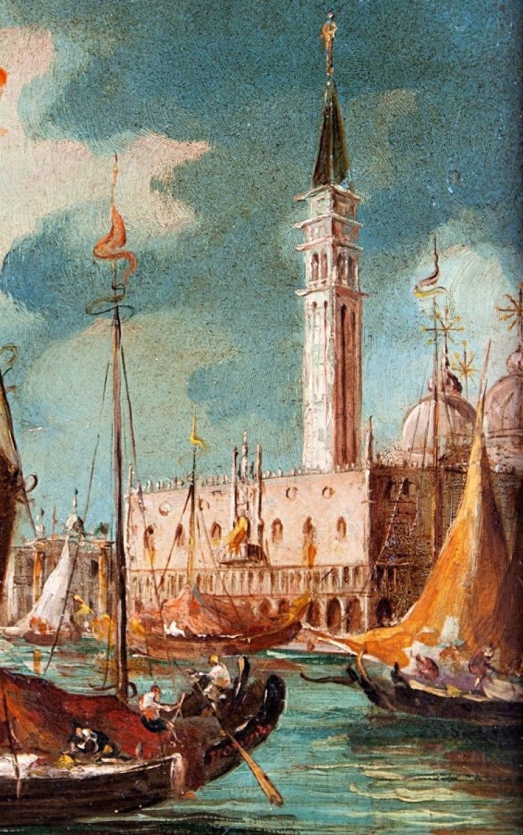 Giuseppe Ponga (1856 - 1925) - Paire de vues de Venise - XIXe siècle ...