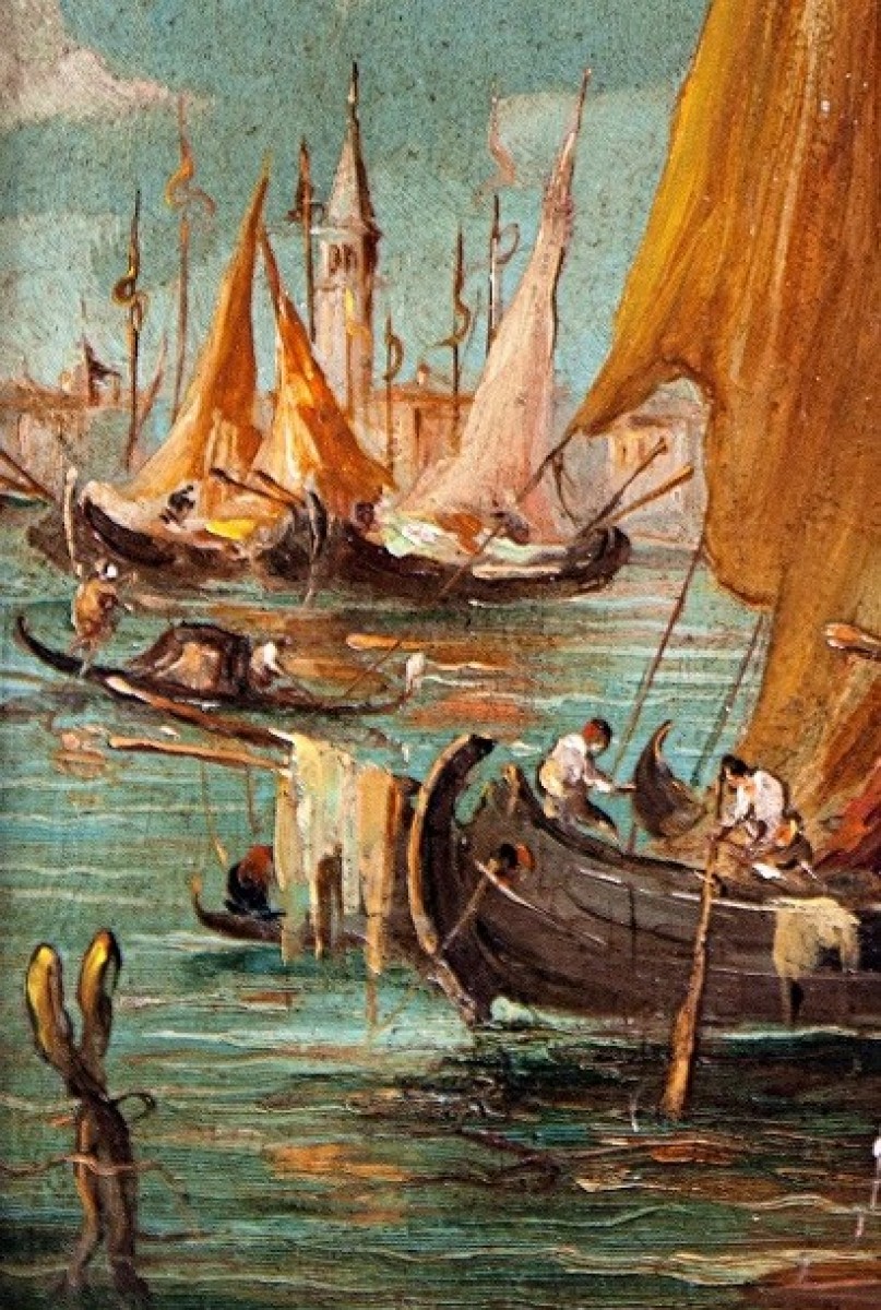 Giuseppe Ponga (1856 - 1925) - Paire de vues de Venise - XIXe siècle ...