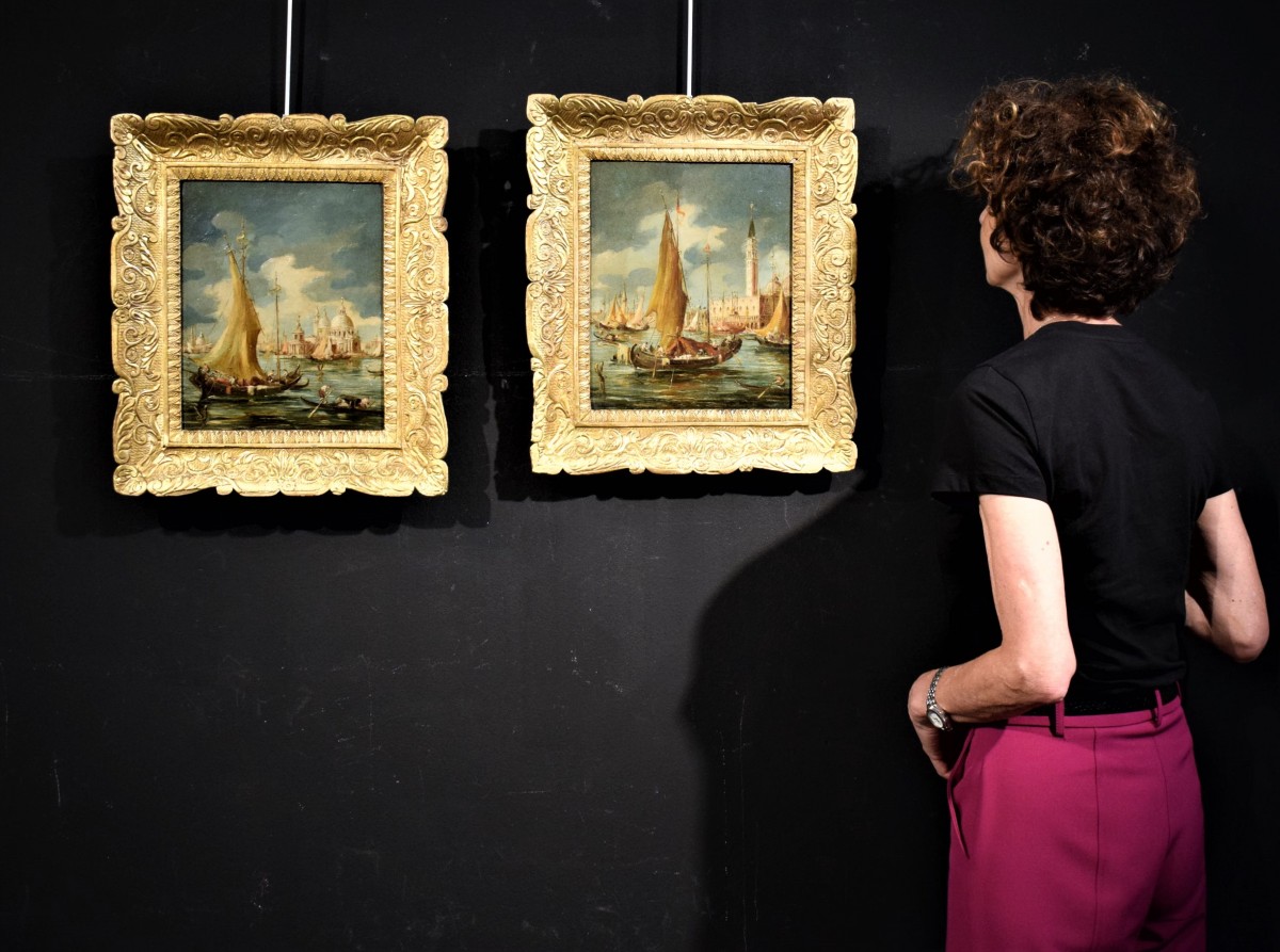 Giuseppe Ponga (1856 - 1925) - Pair of Venice views - Ref.105419