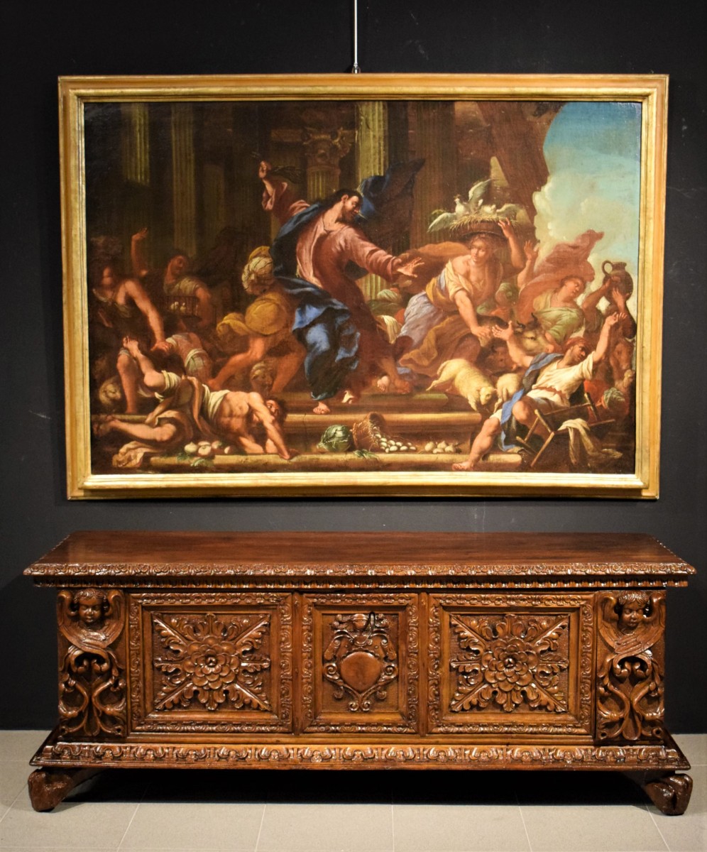 Coffre noble Renaissance en noyer sculpté - Lombardie, XVIIe siècle - N ...