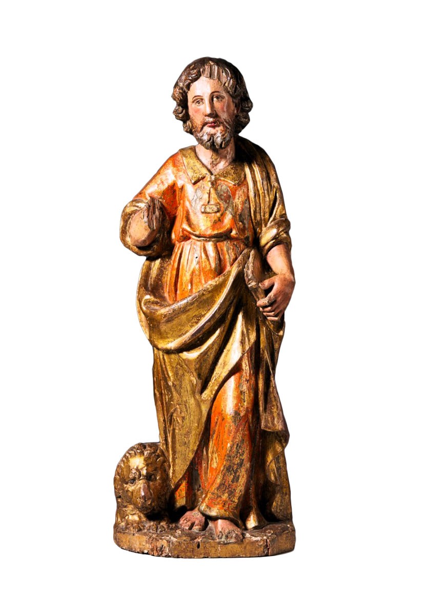 Saint Mark the Evangelist - wooden sculpture late of 16th century - Ref ...