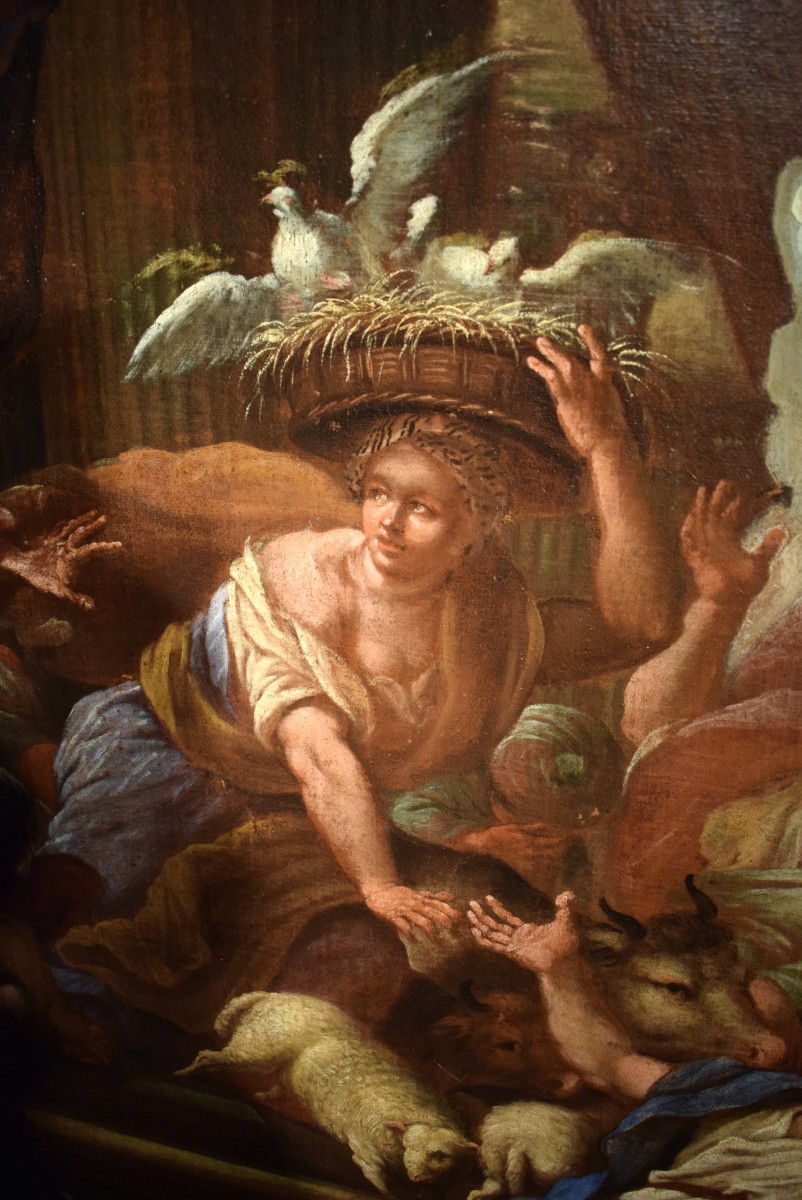 Jesus drives the merchants out of the temple - Italy 17th century - Ref ...