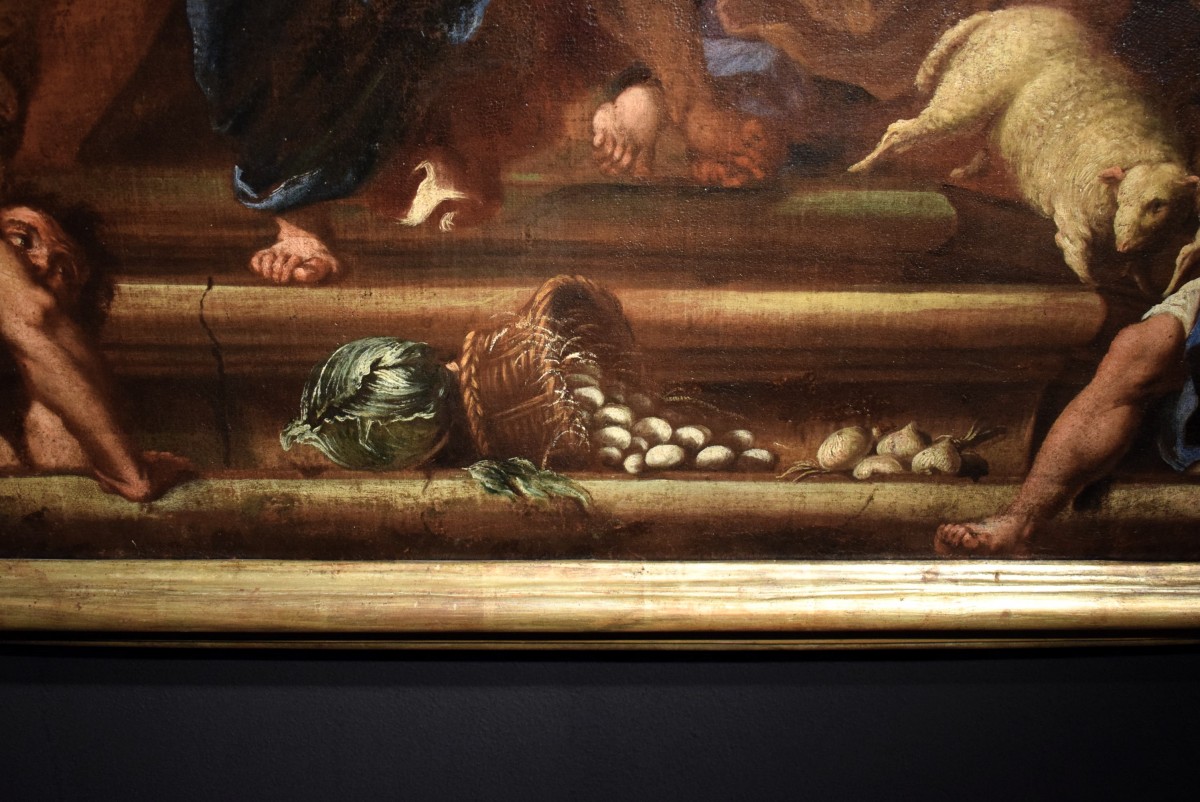 Jesus drives the merchants out of the temple - Italy 17th century - Ref ...