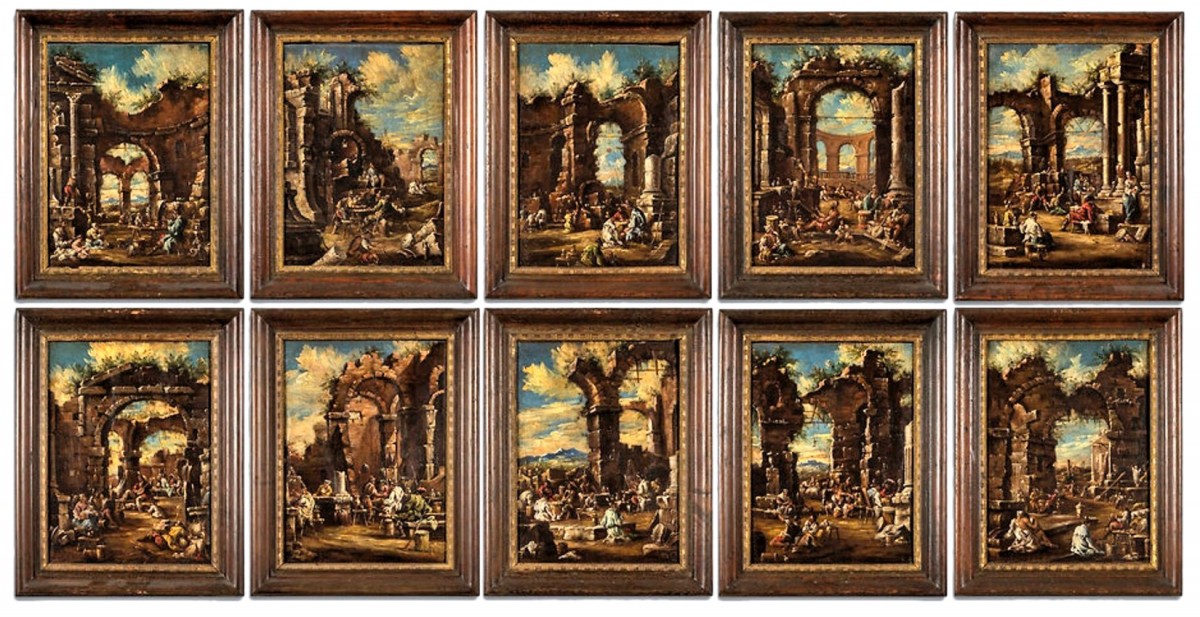 Capricci with architectural ruins - Alessandro Magnasco (1667- 1749 ...