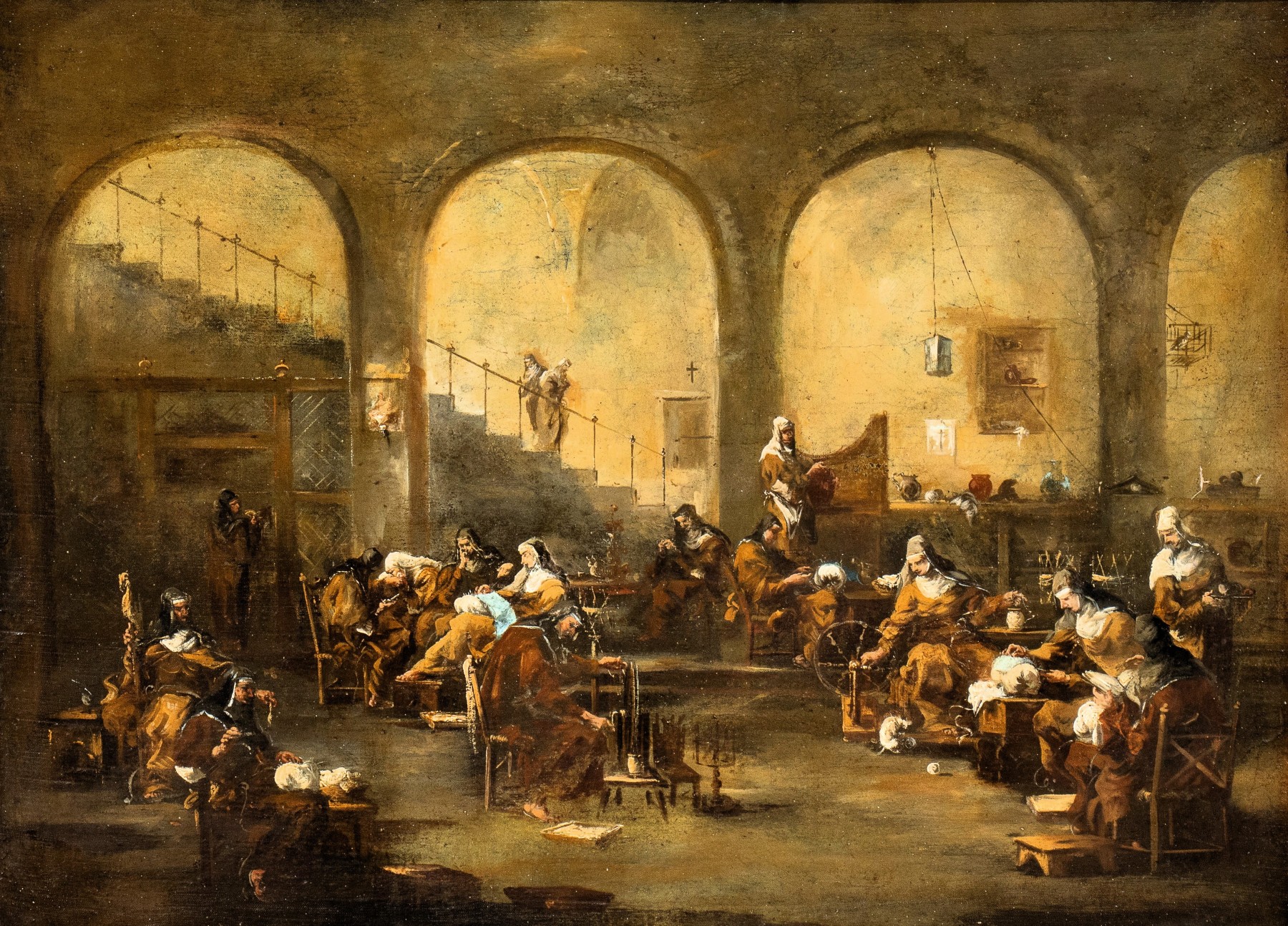 Nuns in the Convent - Workshop of Alessandro Magnasco, (Genoa, 1667 ...