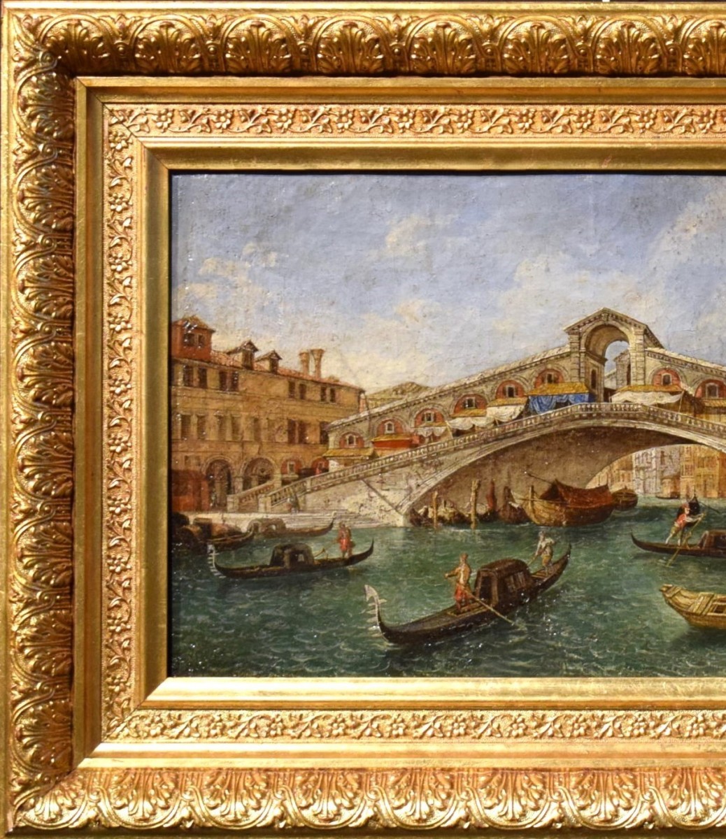 Venise, le Pont du Rialto - Maître vénitien du XVIIIe siècle - N.113457