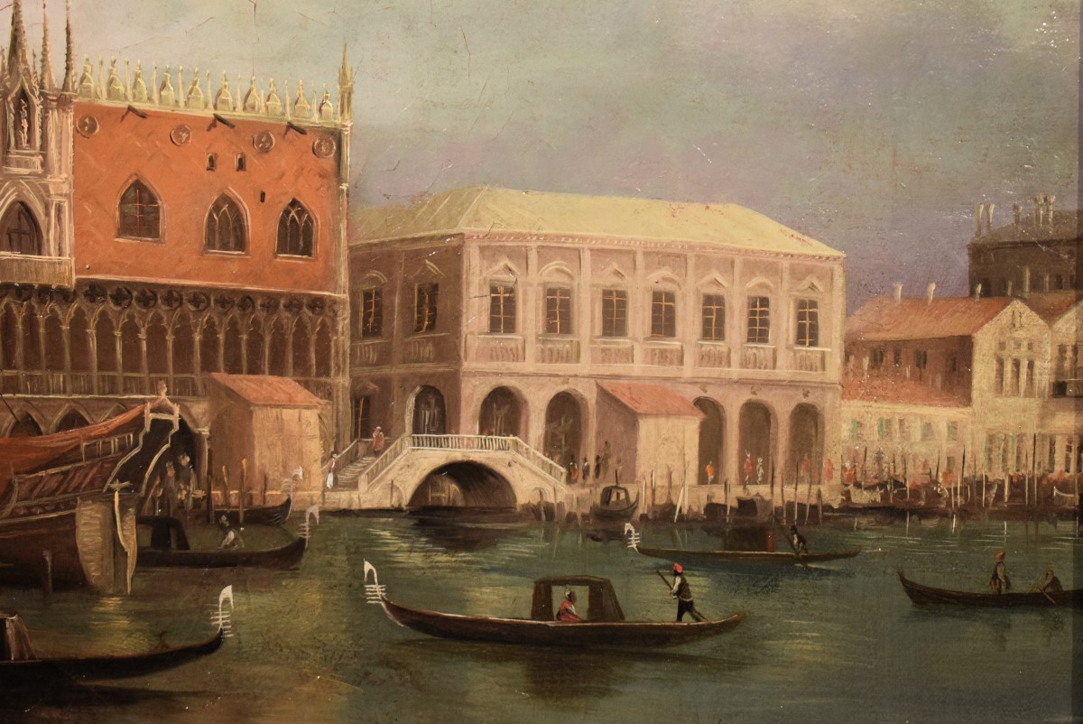 Venice, the Basin of St. Mark Signed E.M. and dated 1875 - Ref.114197