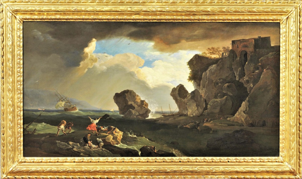 Shipwreck on the reef, Claude Joseph Vernet (1714 - 1789) dated 1786 ...