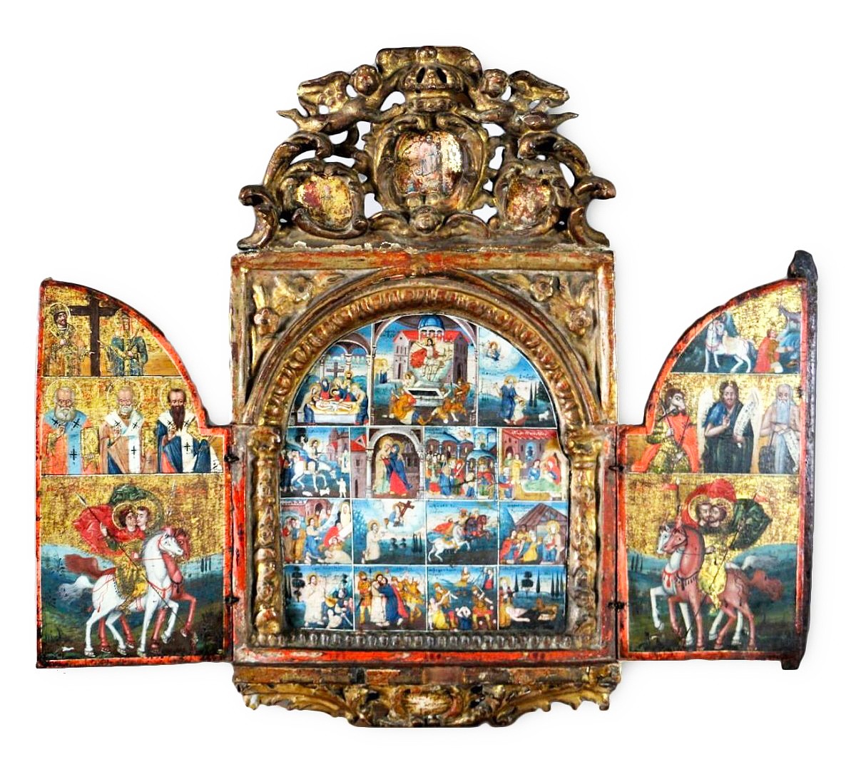 Extraordinary Greek triptych from the late 15th - first16th century ...