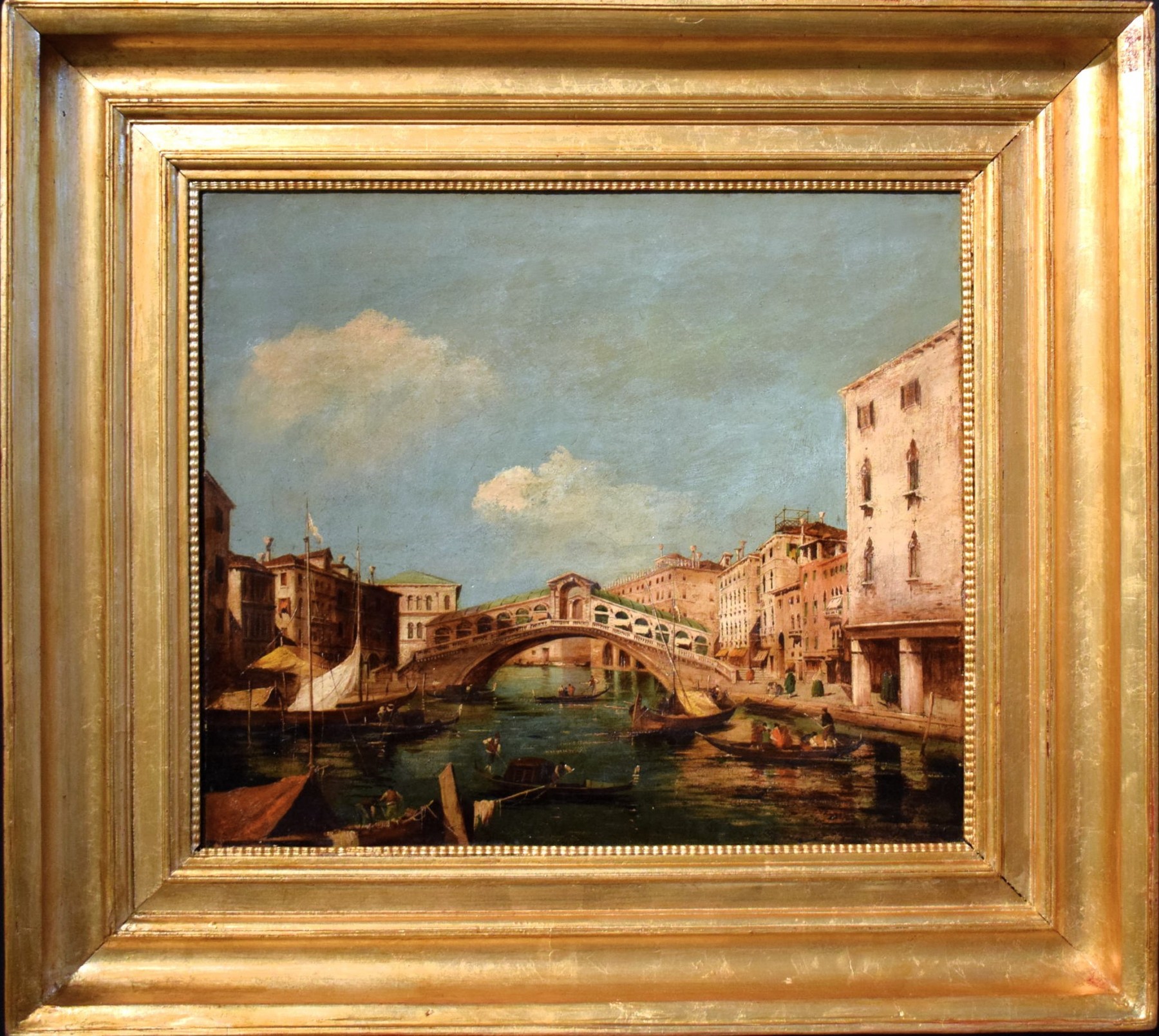 Venice, Grand Canal and Rialto Bridge - Giuseppe Ponga (1856 -1925 ...