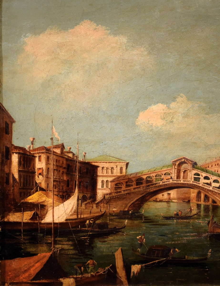 Venice, Grand Canal and Rialto Bridge - Giuseppe Ponga (1856 -1925 ...