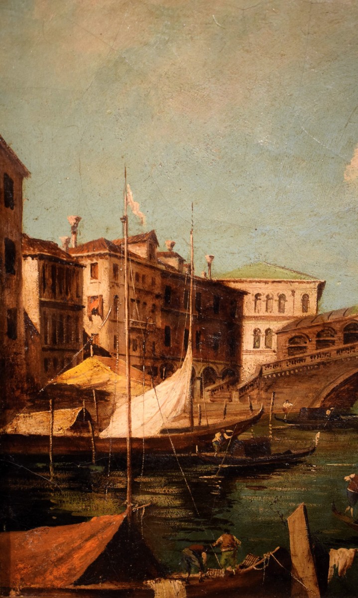 Venise, Grand Canal et Pont du Rialto - Giuseppe Ponga (1856 -1925 ...