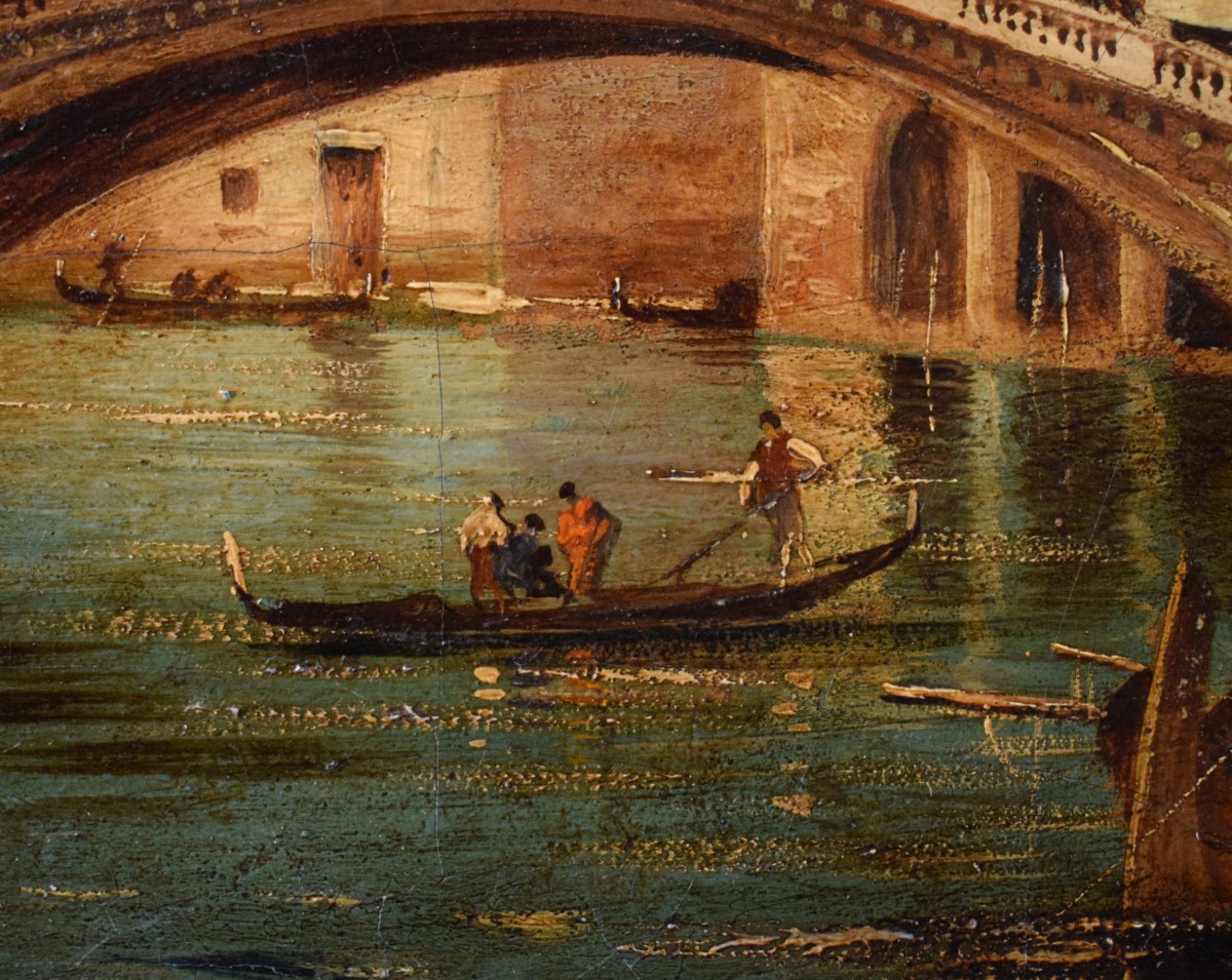 Venice, Grand Canal and Rialto Bridge - Giuseppe Ponga (1856 -1925 ...