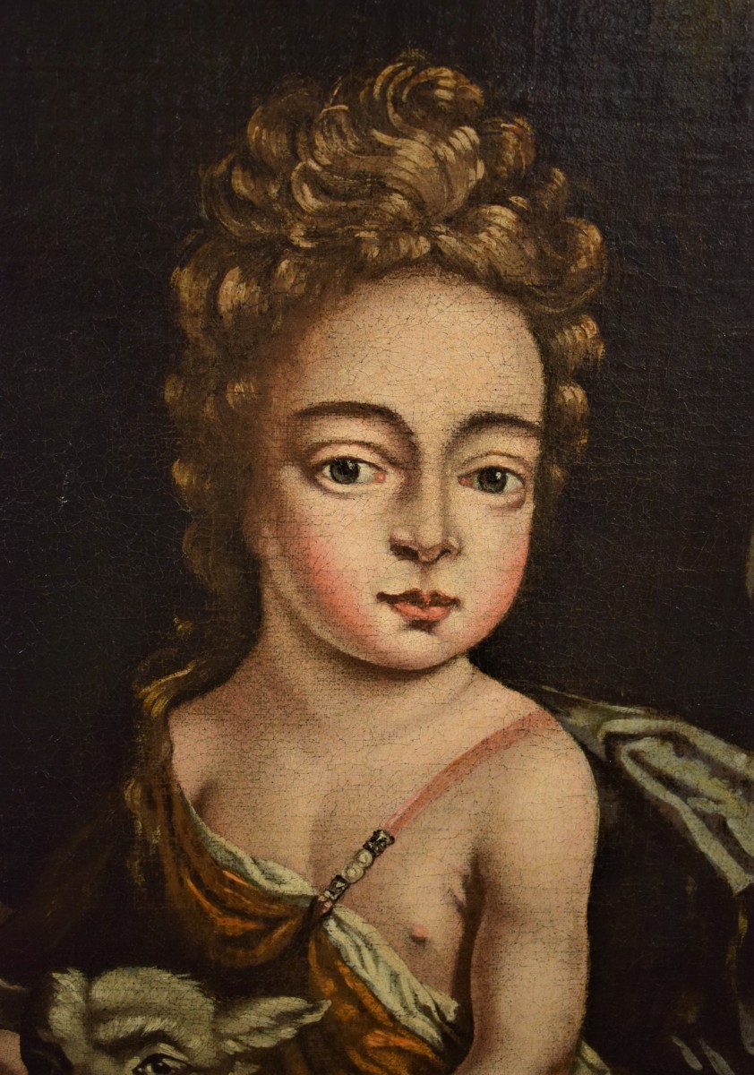 Portrait of a Noble Lady as St. John the Baptist - French school of the ...