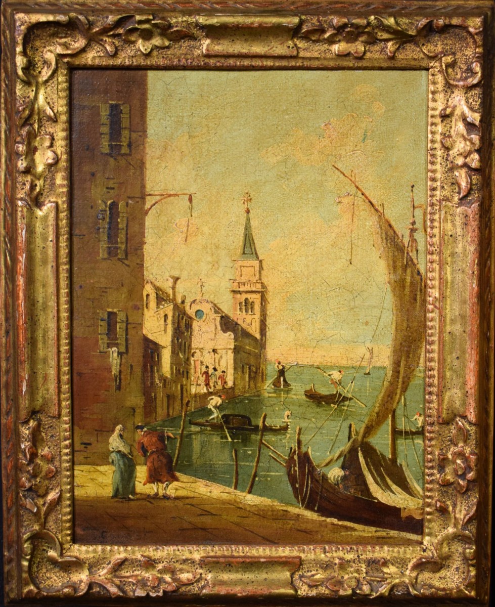 Pair of Venetian Views - Late 19th century signed A. Grossi - Ref.116886