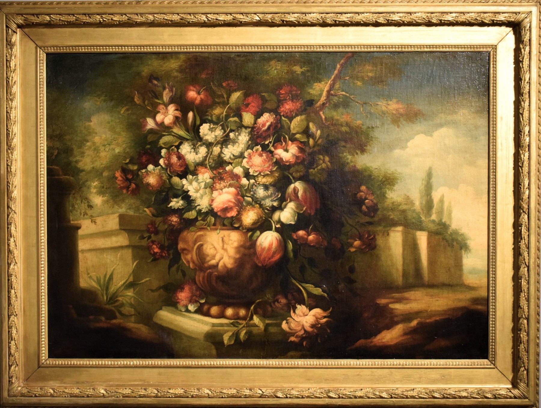 Still Life of Flowers in a Medici Vase - Italian School, 18th Century ...