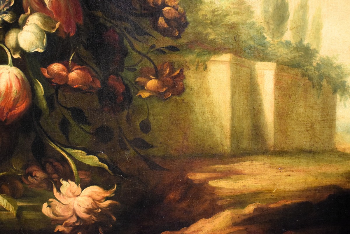 Still Life of Flowers in a Medici Vase - Italian School, 18th Century ...