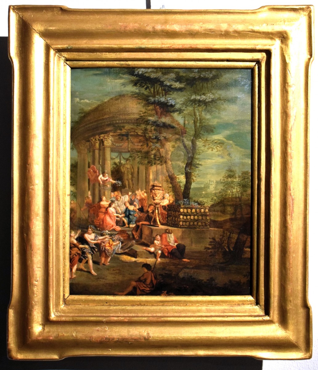 Scène de mariage mythologique - Signé Jacob Franse, vers 1720-1730 ...