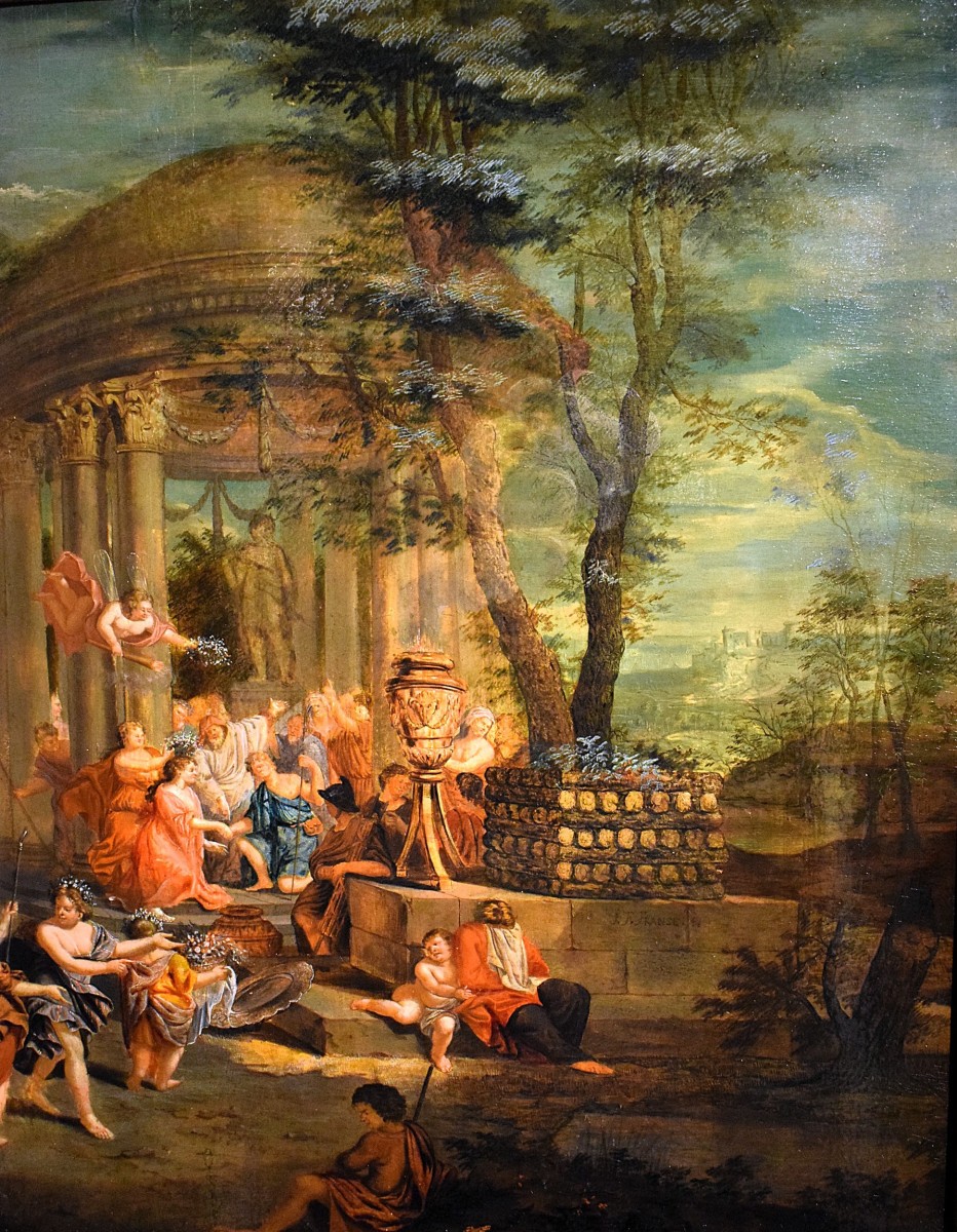 Scène de mariage mythologique - Signé Jacob Franse, vers 1720-1730 ...