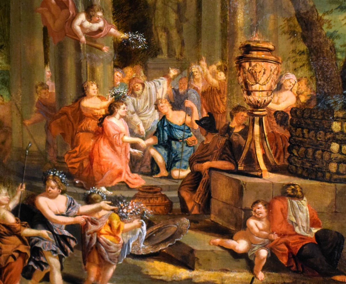 Mythological Wedding Scene - Signed Jacob Franse, circa 1720/30 - Ref ...