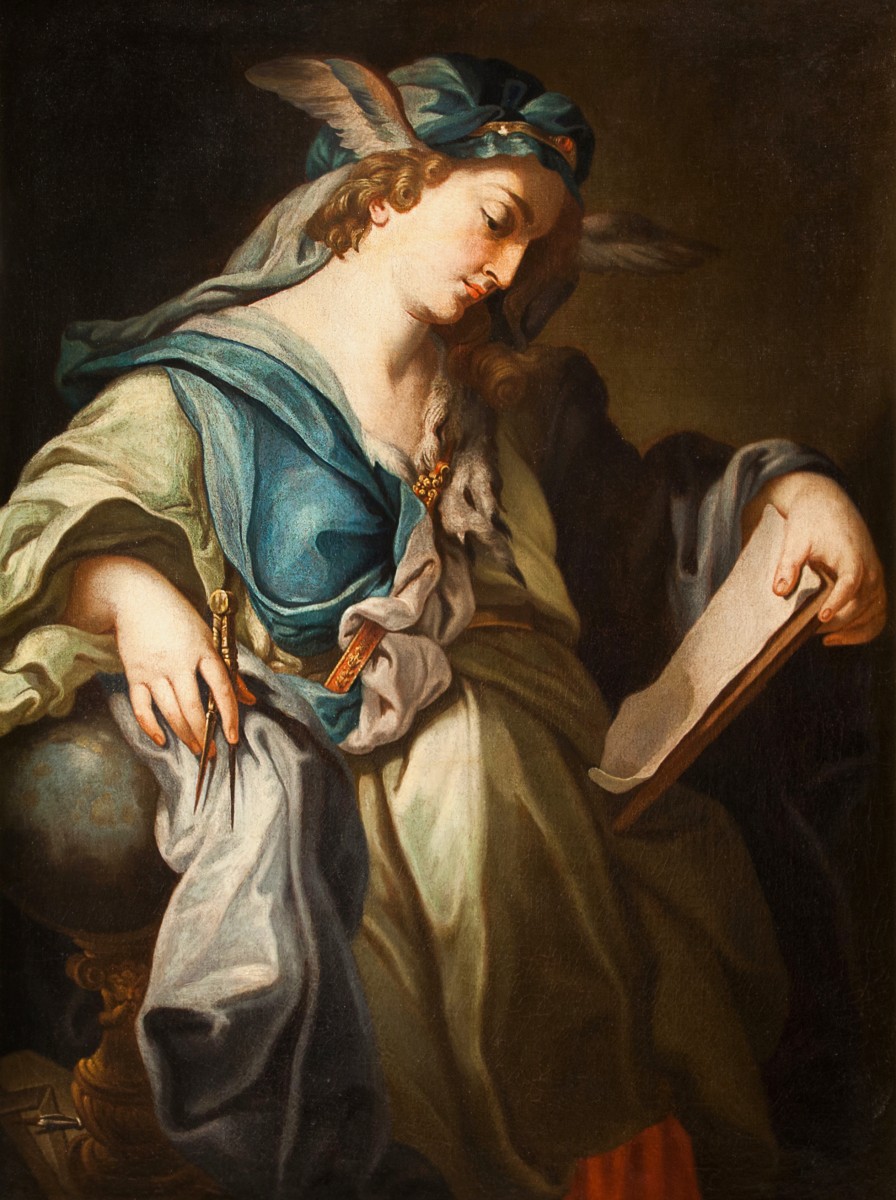 Urania, Muse Of Astronomy - 18th century italian school, attributed to ...