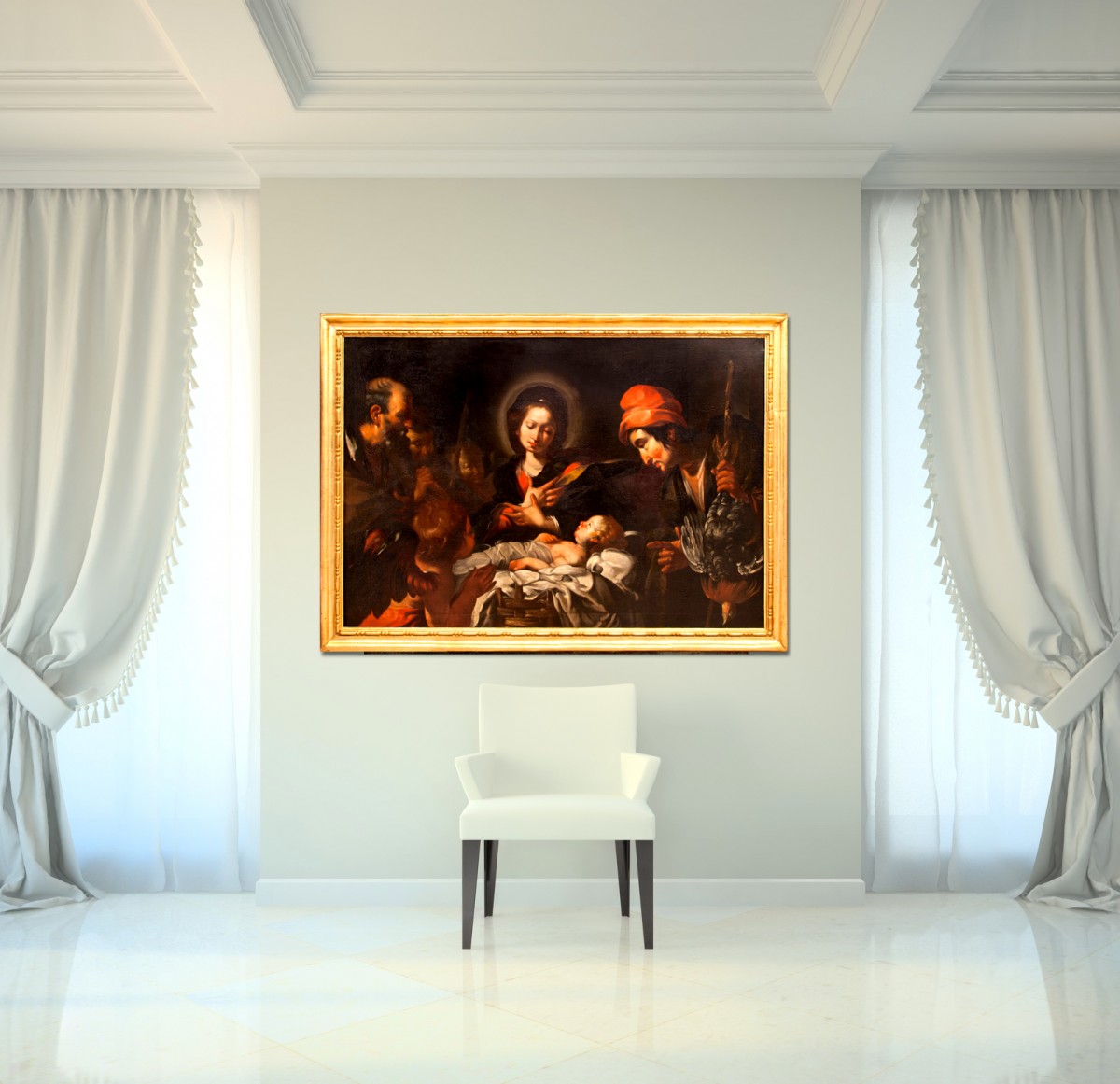 Bernardo Strozzi (Genoa 1581 - Venice 1644) and workshop - The Nativity ...