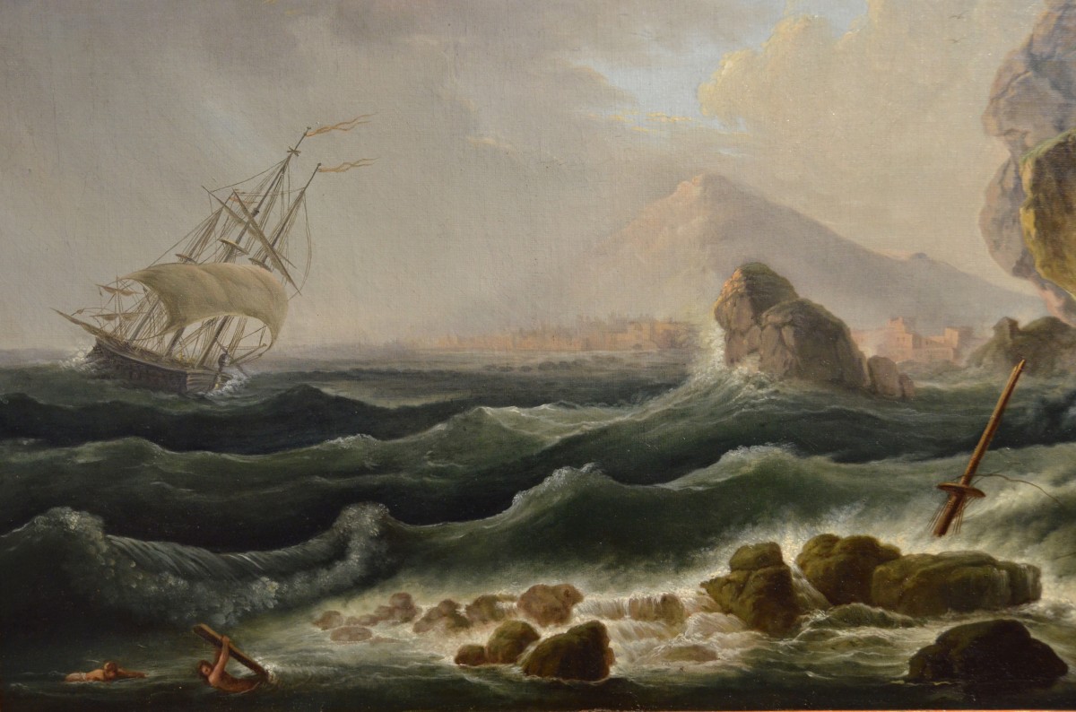 Coast In The Storm And Shipwreck - Claude Joseph Vernet's Workshop ...