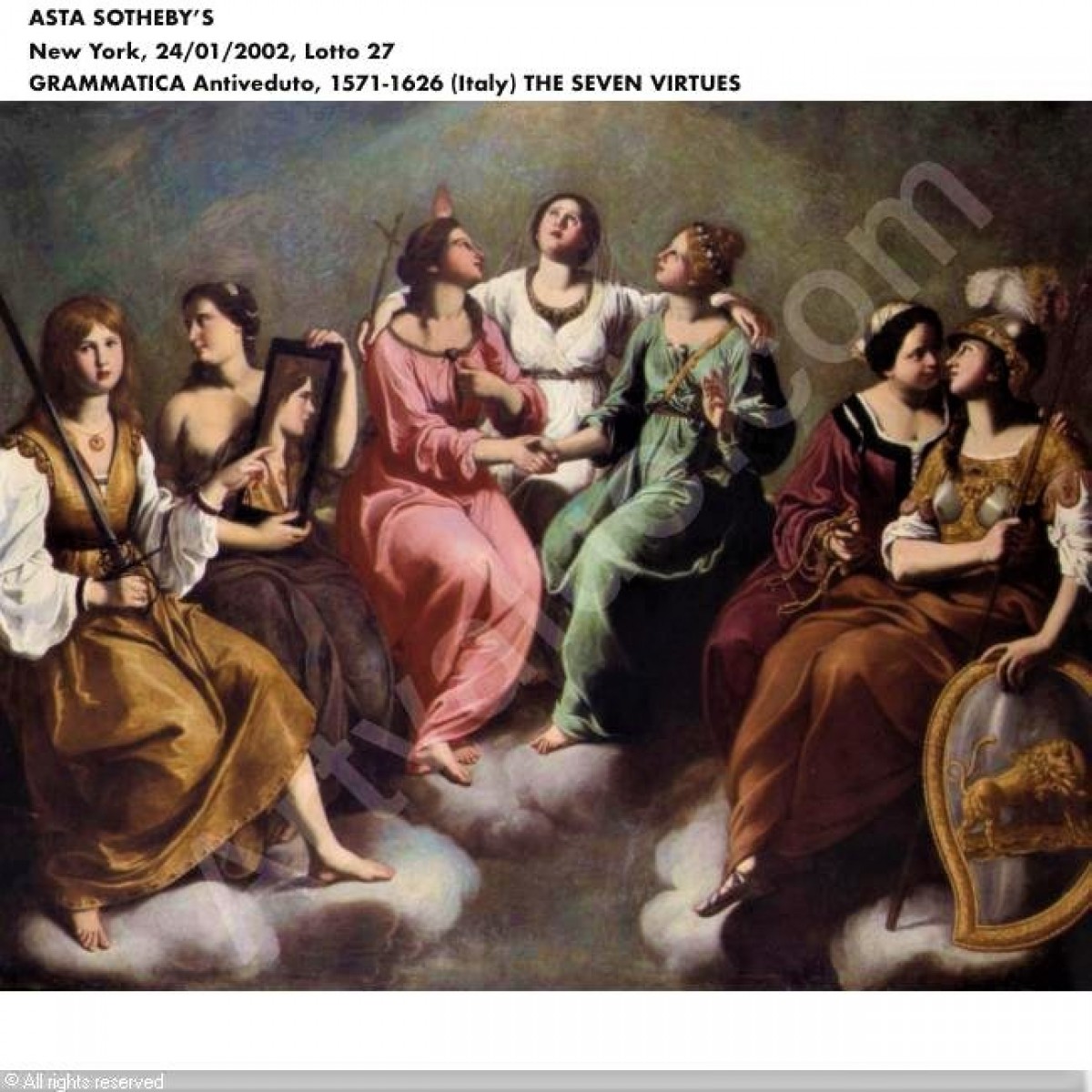 Les trois Vertus Théologales - École Siennoise du XVIIe siècle - N.76554