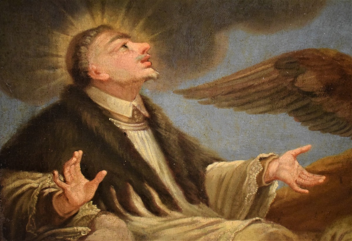 Saints in Glory - Roman school of 17th century - Ref.81014