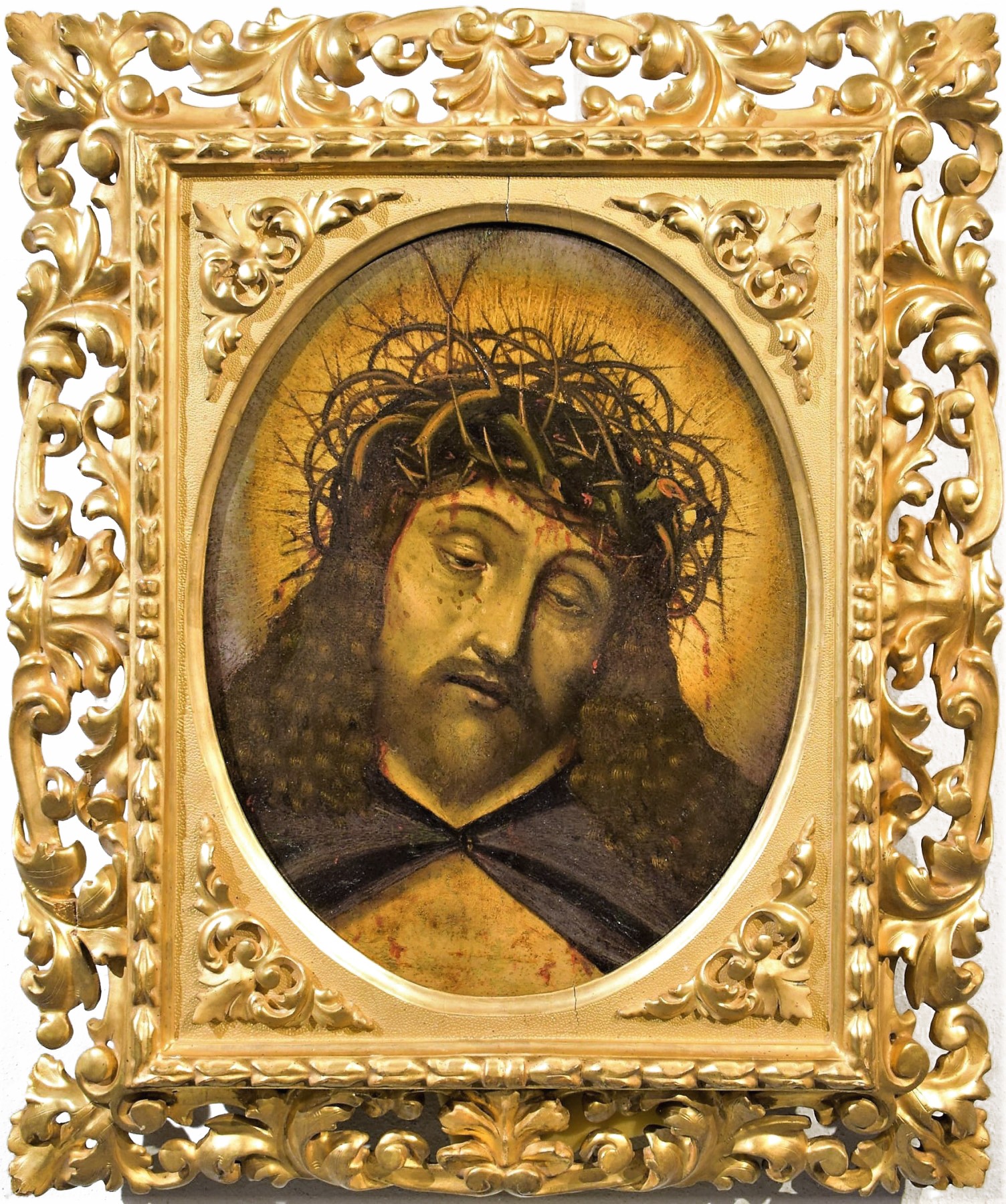 "Ecce Homo" Flemish-Spanish Master, oil on copper 16th century - Ref.96553