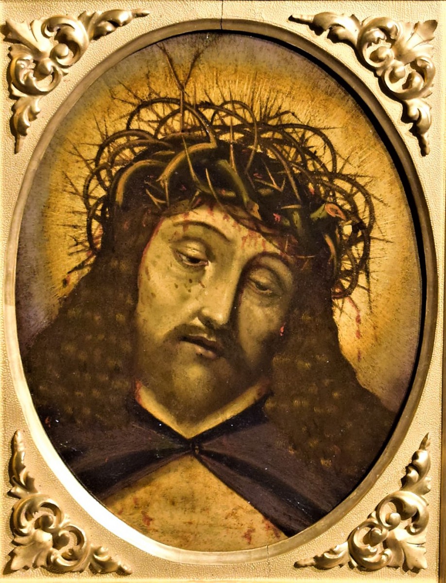 "Ecce Homo" Flemish-Spanish Master, oil on copper 16th century - Ref.96553